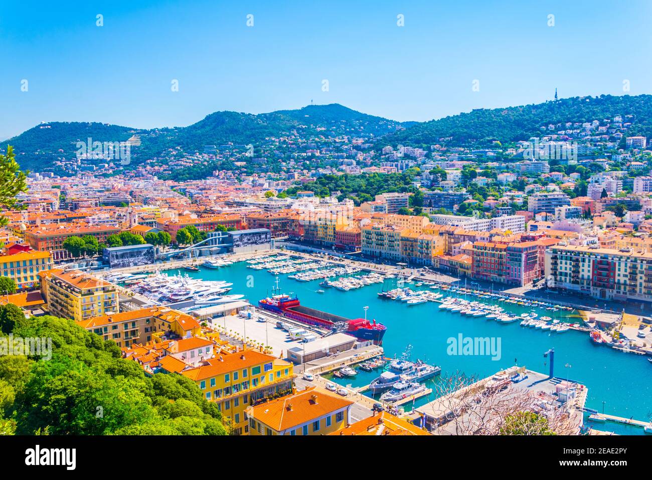 Nice france port cafe hi-res stock photography and images - Alamy