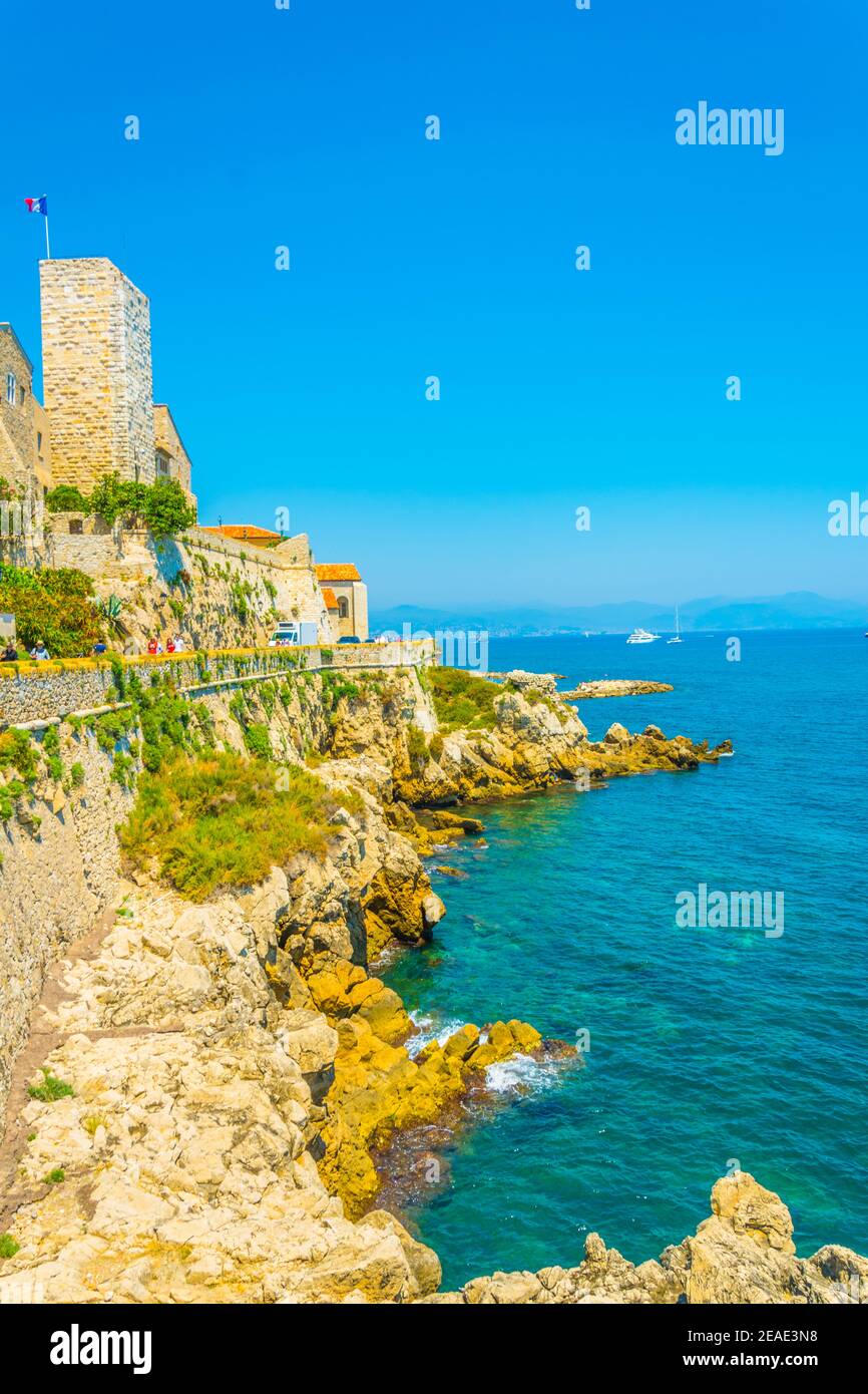 Seaside view of Antibes, France Stock Photo - Alamy
