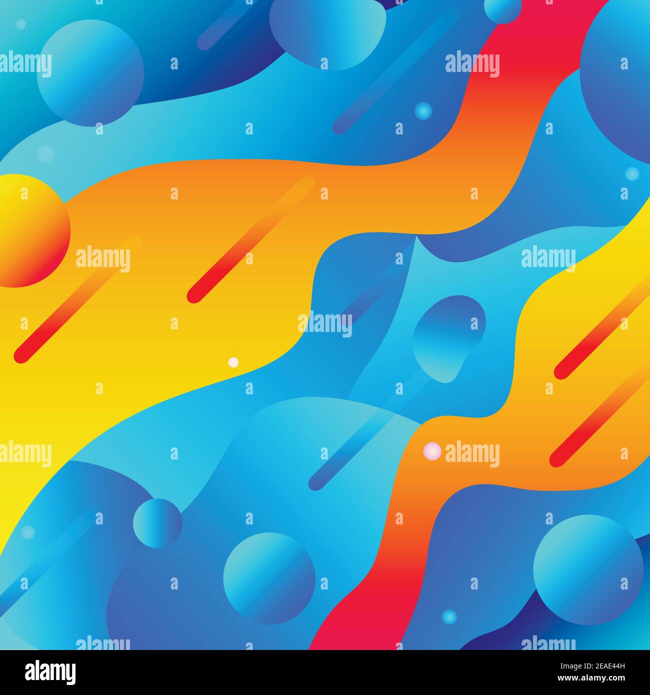 Abstract design with dynamic liquid shapes. Colorful fluid style ...