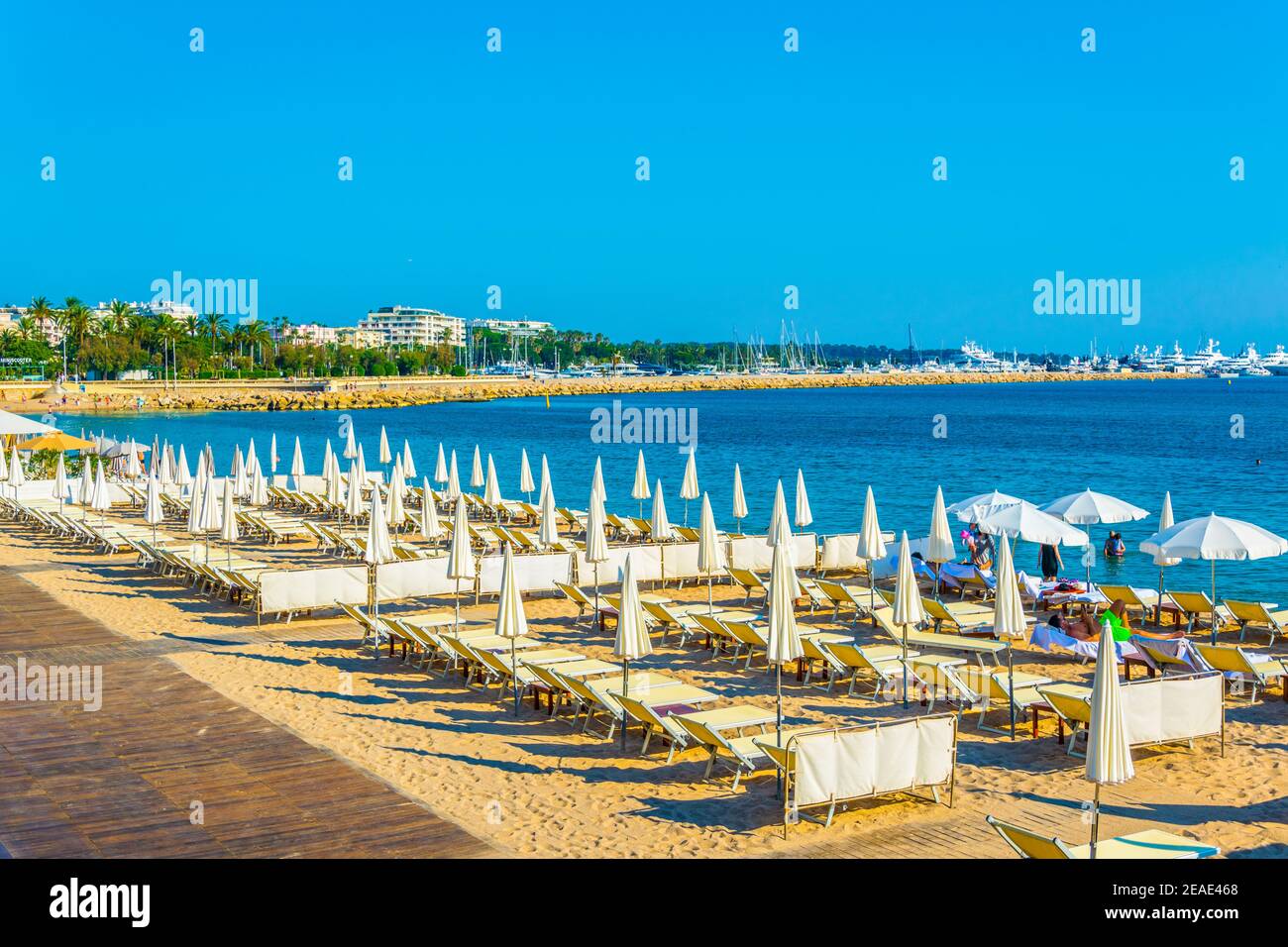 View of a beach in Cannes, France Stock Photo - Alamy