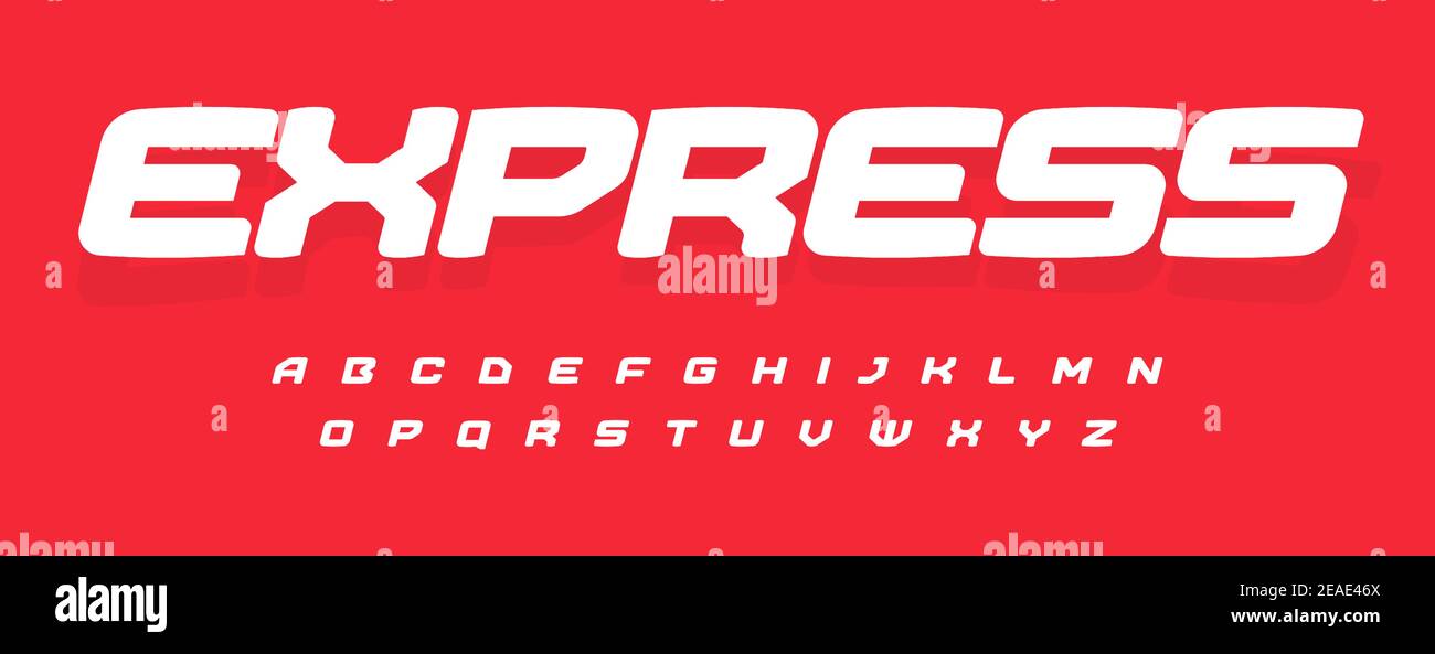 Modern alphabet for delivery, sport or automotive. Awesome font for ...