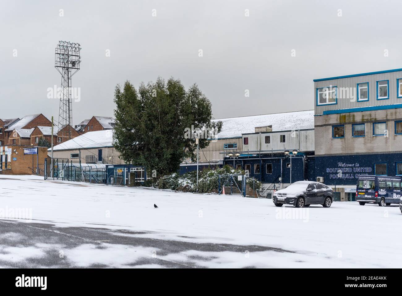 Football stadium in snow storm hi-res stock photography and images - Alamy