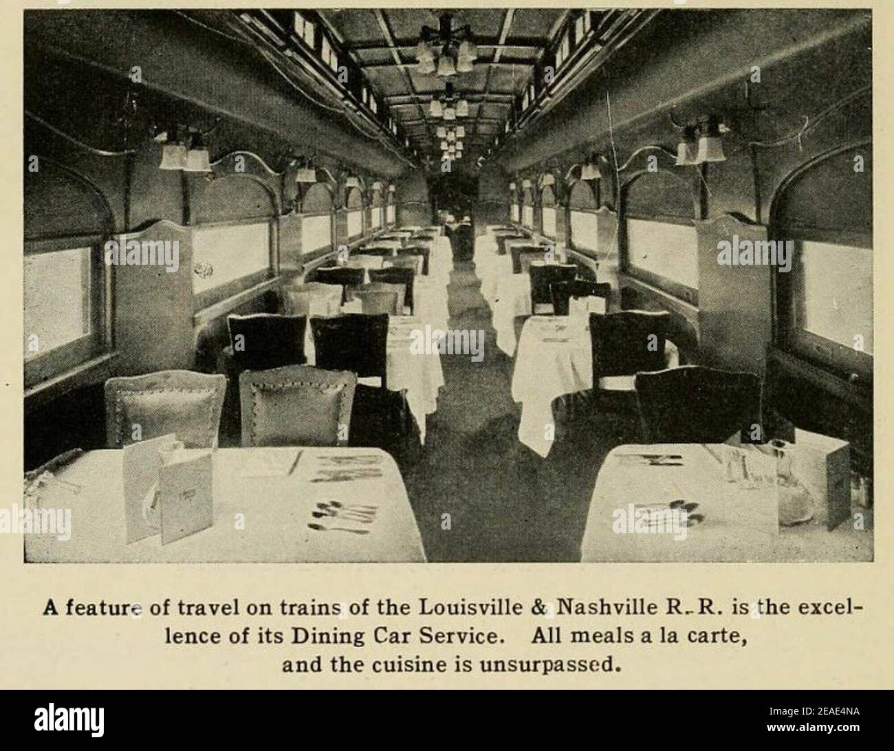 Interior of an L&N dining car, ca. 1921 Stock Photo - Alamy