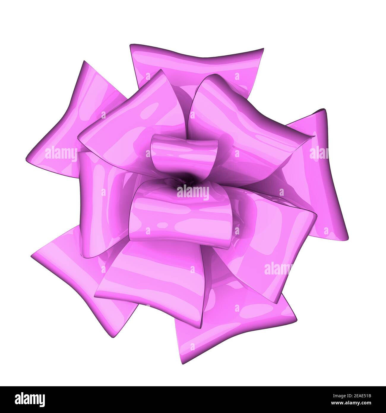 pink bow isolated on a white background, 3D rendering Stock Photo - Alamy