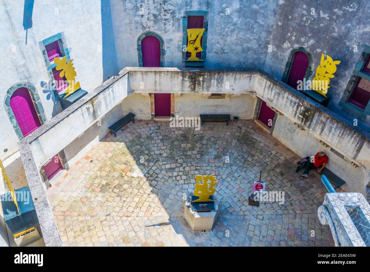 Courtyard of the Citadel of Saint Tropez, France Stock Photo - Alamy