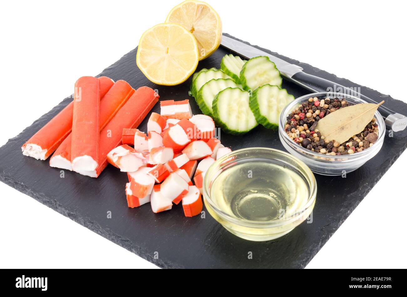 Surimi crab and pepper salad hi-res stock photography and images - Alamy