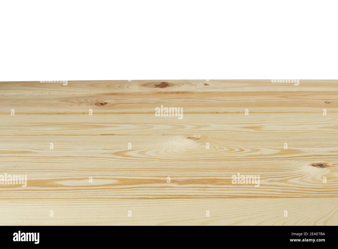 Empty wooden board isolated on white background side view Stock Photo ...