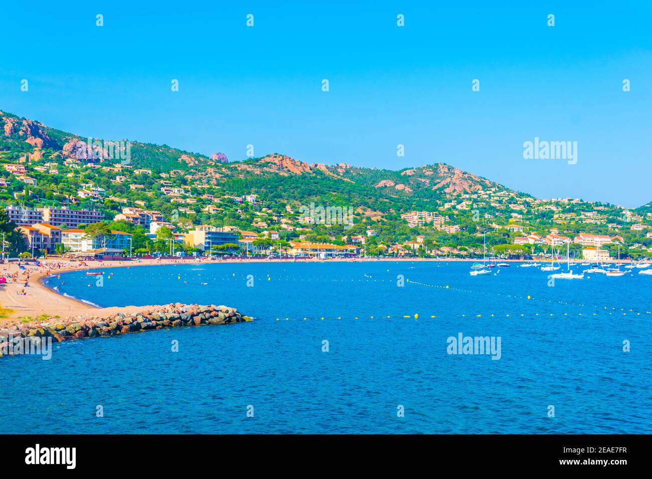 Agay bay under the Esterel massif in France Stock Photo - Alamy