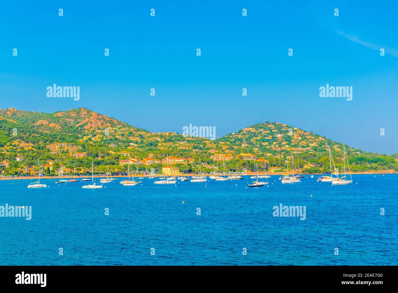 Agay bay under the Esterel massif in France Stock Photo - Alamy