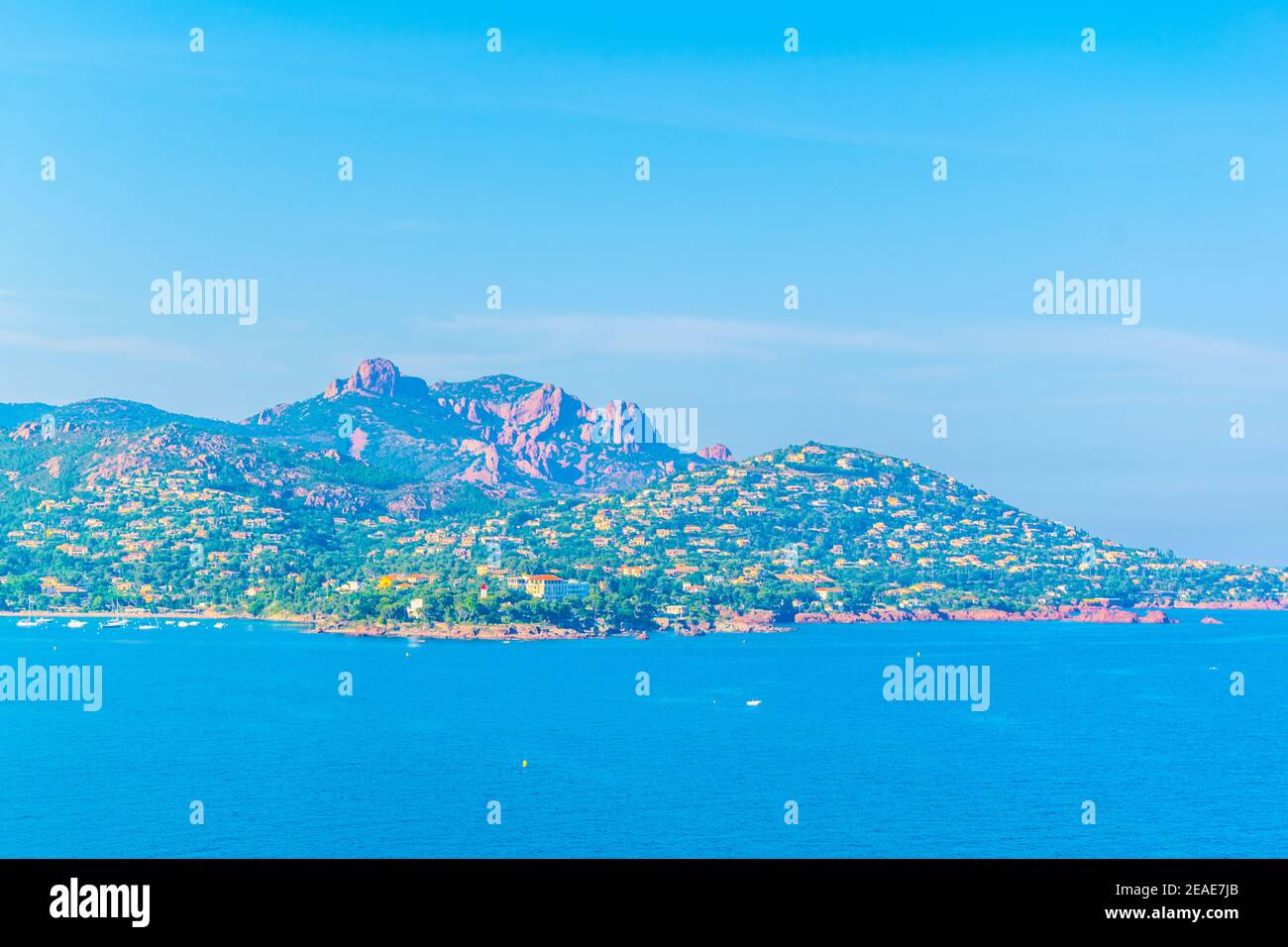 Agay bay under the Esterel massif in France Stock Photo - Alamy