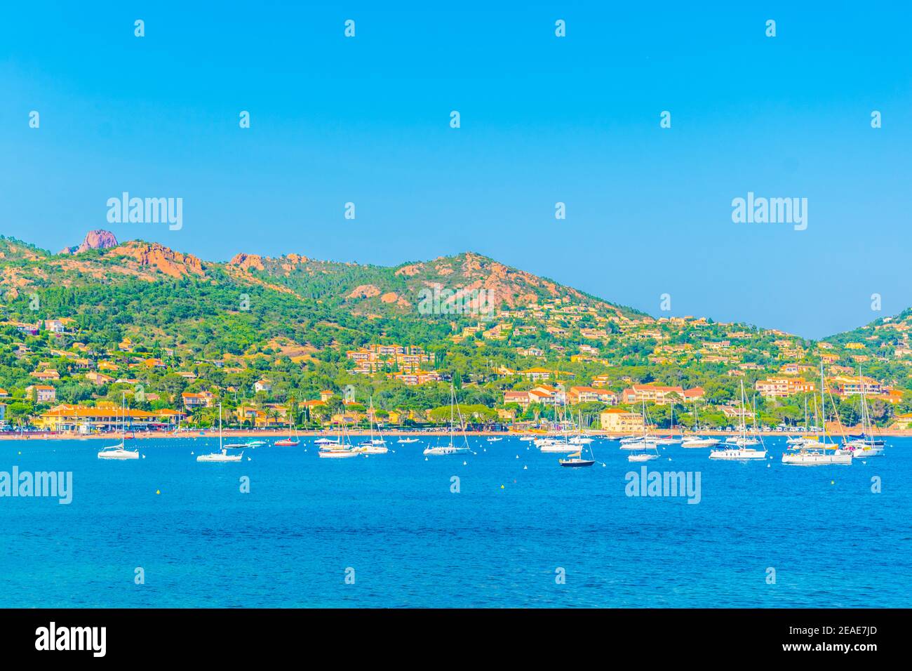 Agay bay under the Esterel massif in France Stock Photo - Alamy