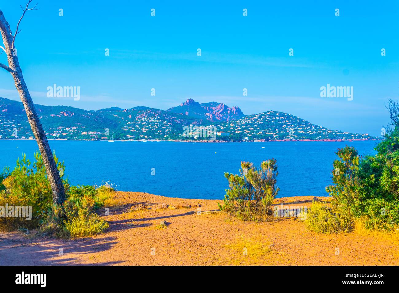 Agay bay under the Esterel massif in France Stock Photo - Alamy