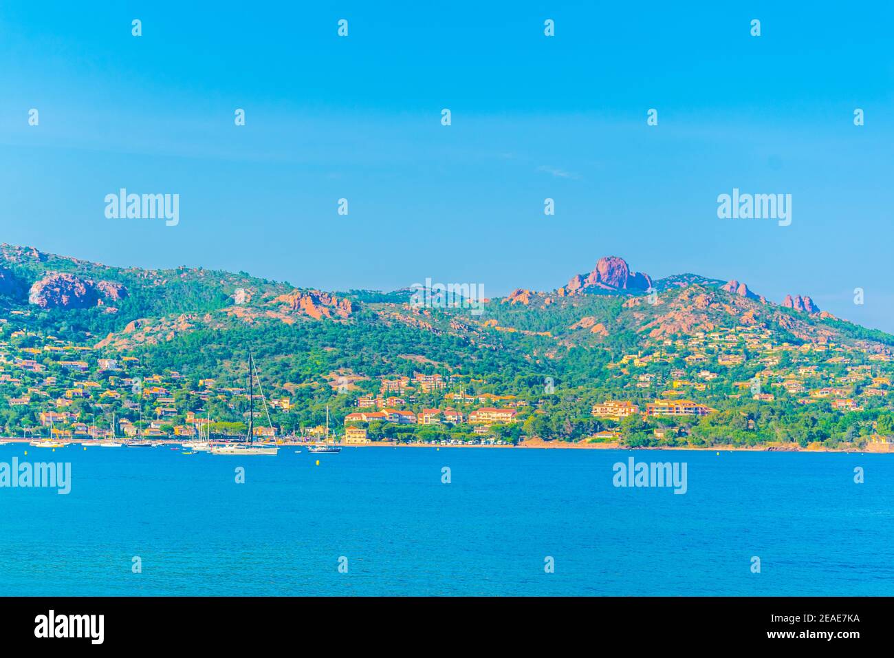 Agay bay under the Esterel massif in France Stock Photo - Alamy