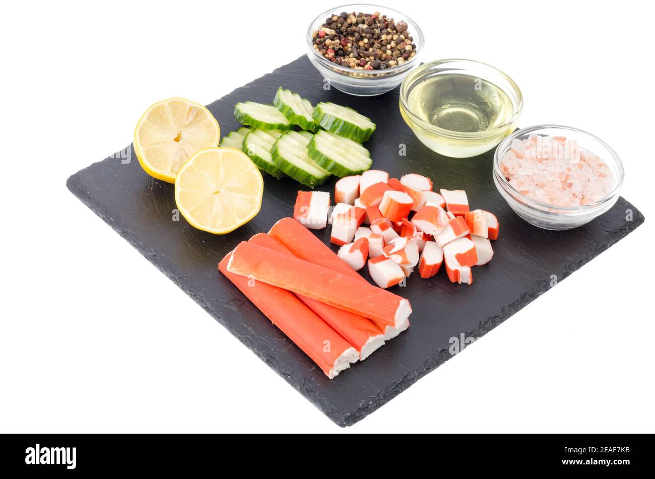 Surimi and pepper salad hi-res stock photography and images - Alamy