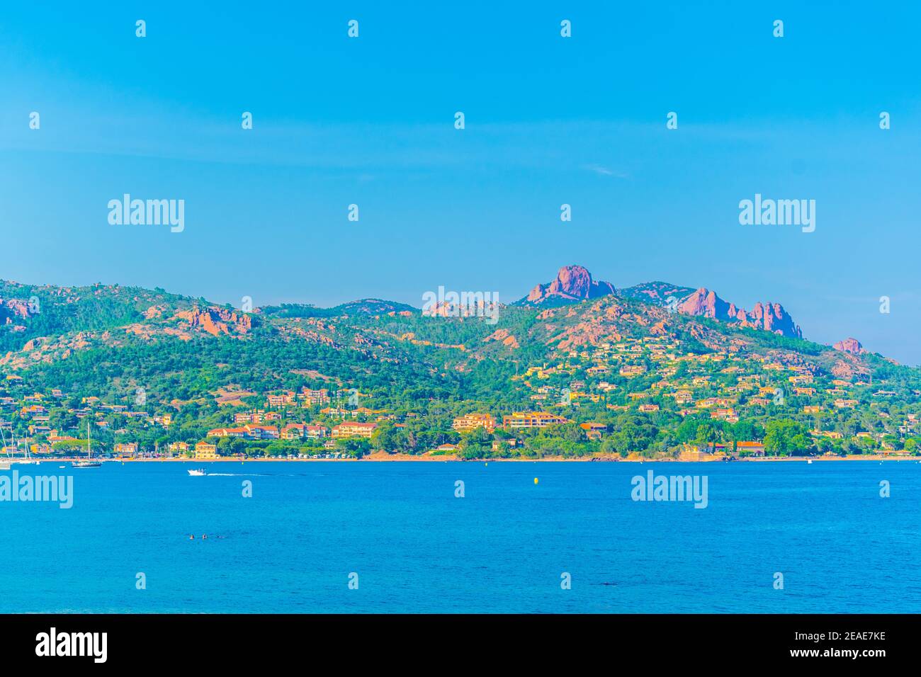 Agay bay under the Esterel massif in France Stock Photo - Alamy
