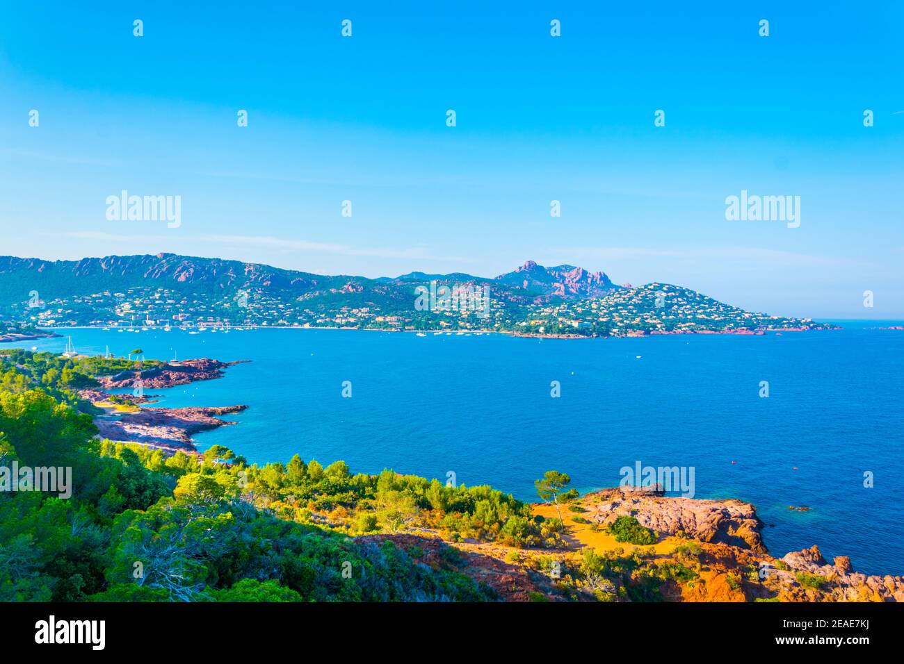 Agay bay under the Esterel massif in France Stock Photo - Alamy