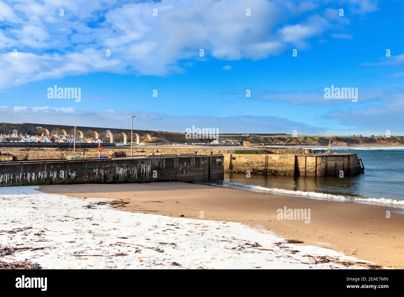 CULLEN BAY MORAY FIRTH SCOTLAND WINTER MORNING THE VIADUCT SMALL ...