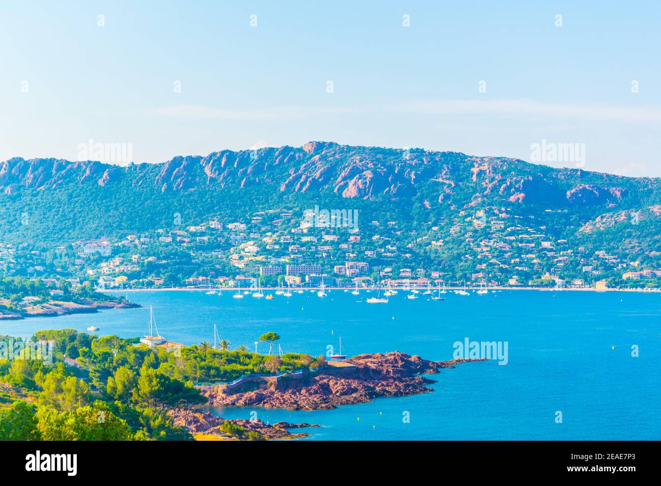 Agay bay under the Esterel massif in France Stock Photo - Alamy