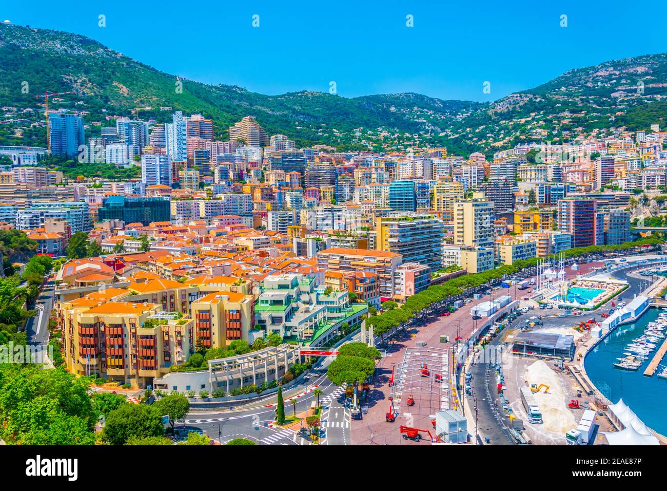 Aerial view of Monaco Stock Photo - Alamy
