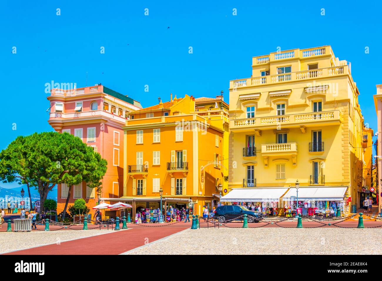 Historical buildings on Place du Palais in Monaco Stock Photo - Alamy