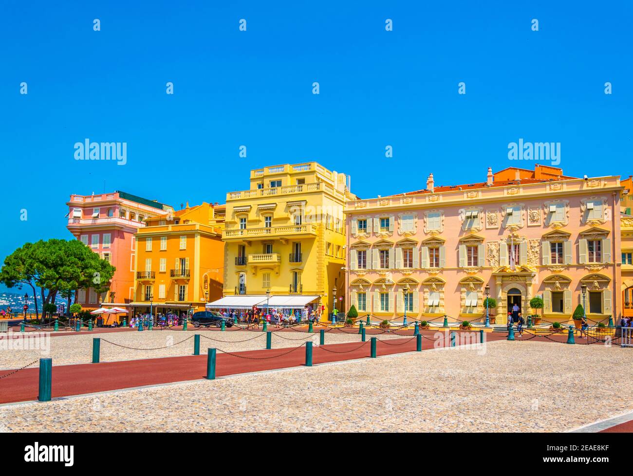 Historical buildings on Place du Palais in Monaco Stock Photo - Alamy