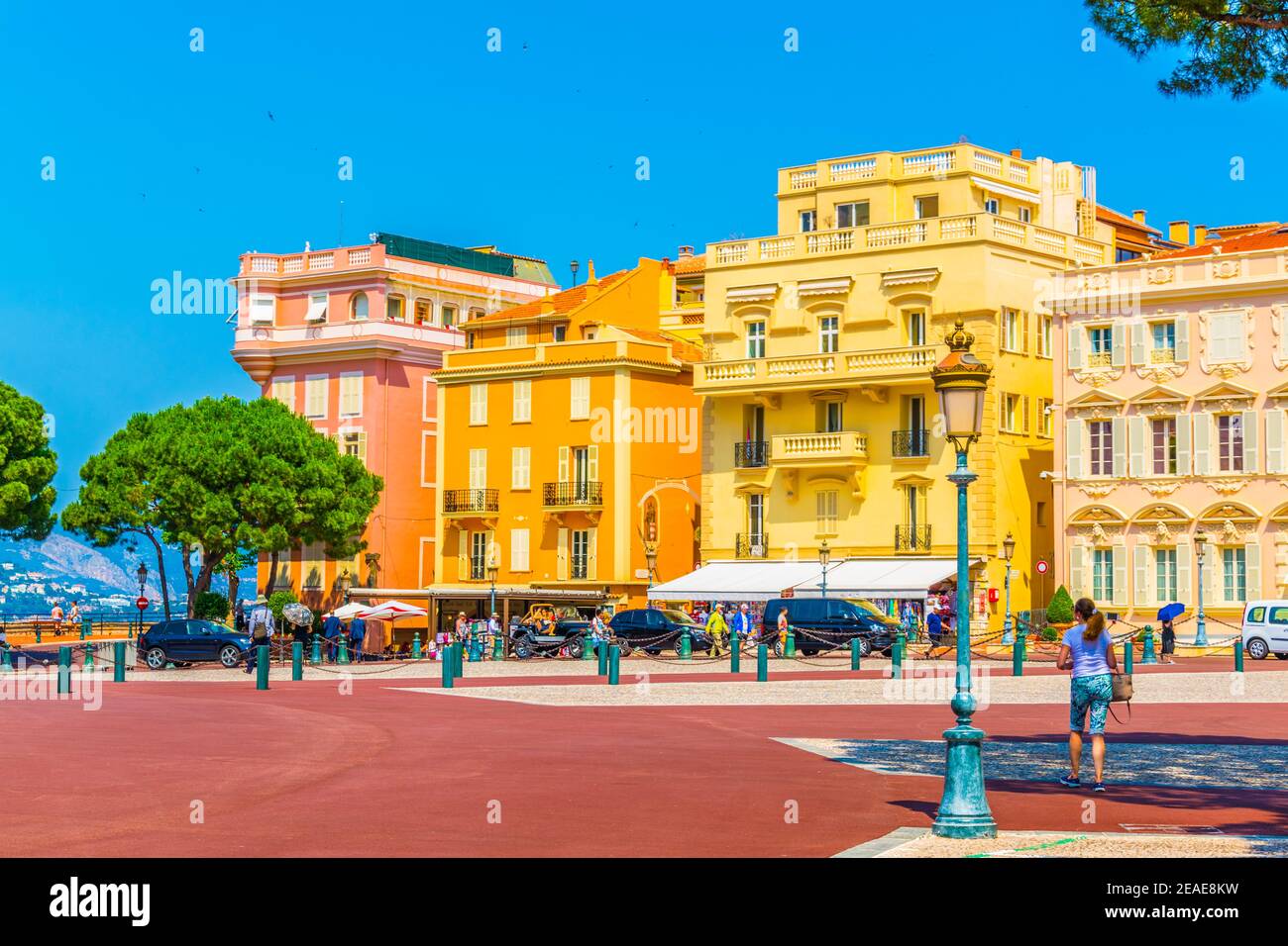 Historical buildings on Place du Palais in Monaco Stock Photo - Alamy