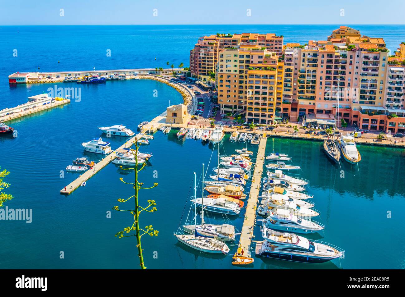 Port de Fontvieille in Monaco Stock Photo - Alamy