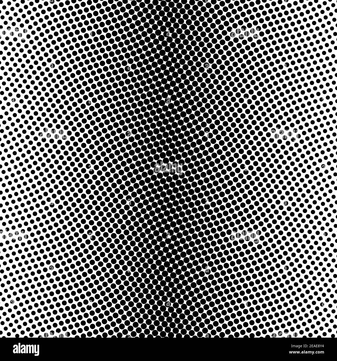 Black halftone bilinear vertical gradient line of dots in wavy ...