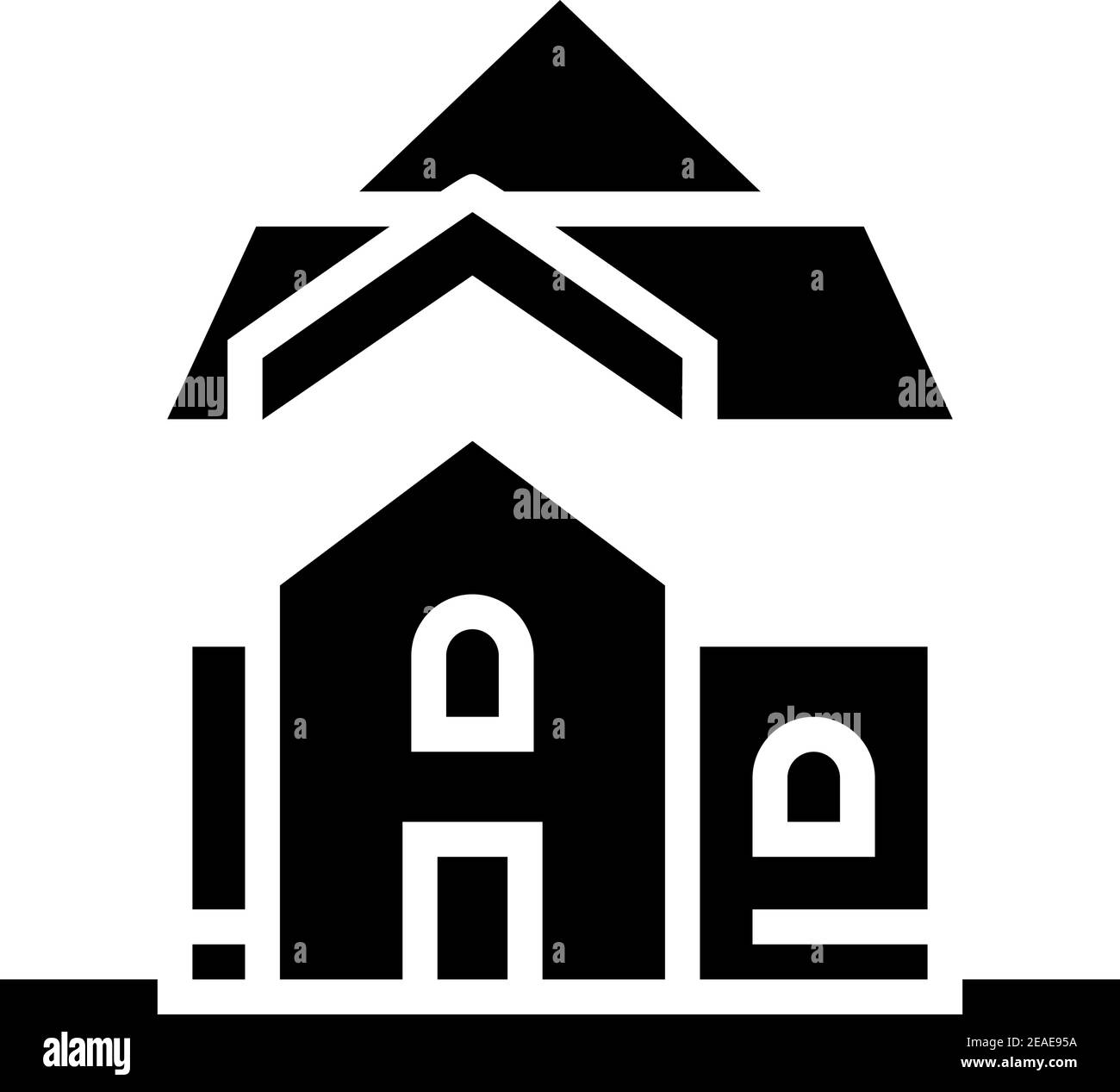 roof installation glyph icon vector illustration Stock Vector Image ...