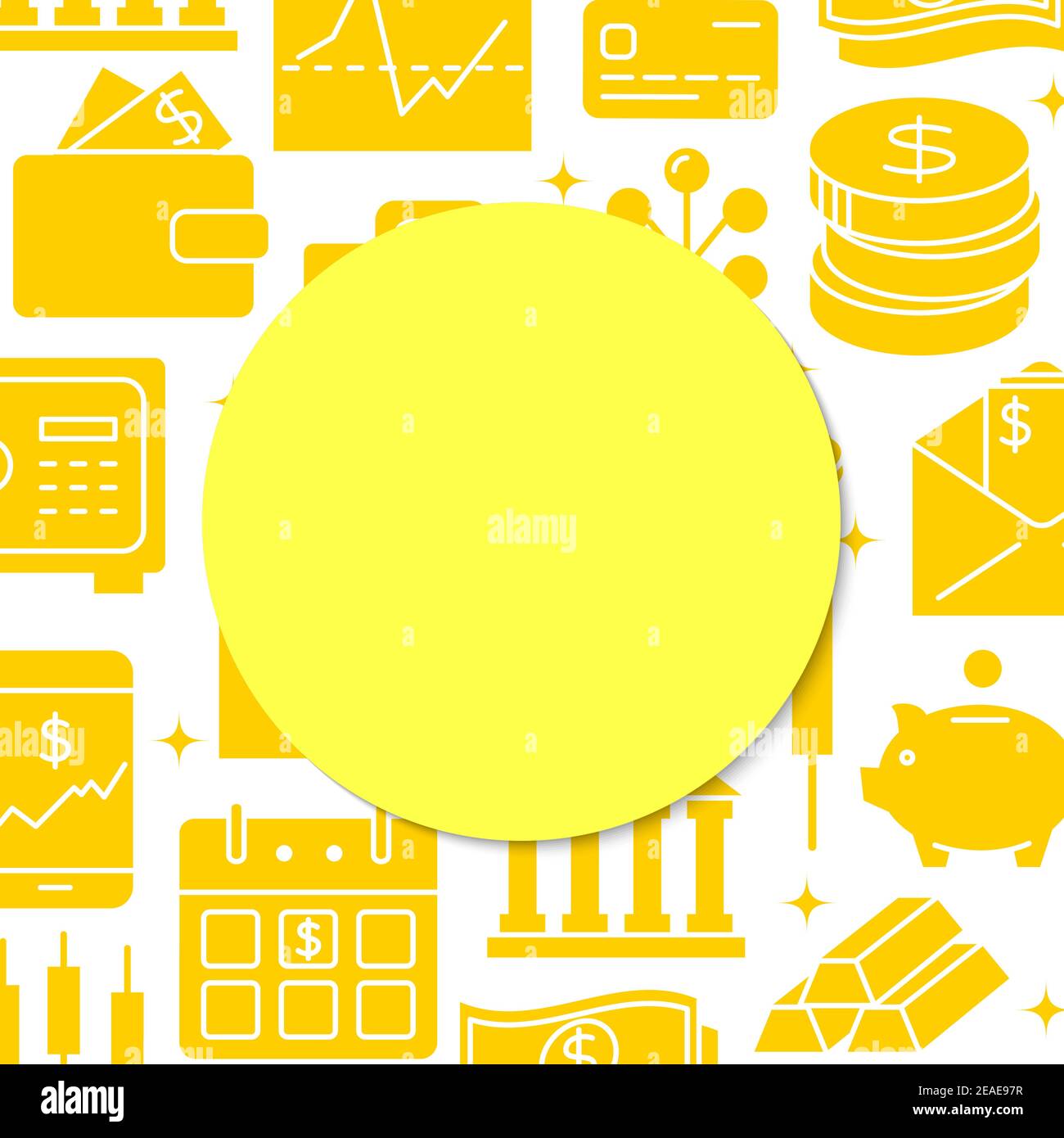 Finance and investment poster in flat style with place for text ...