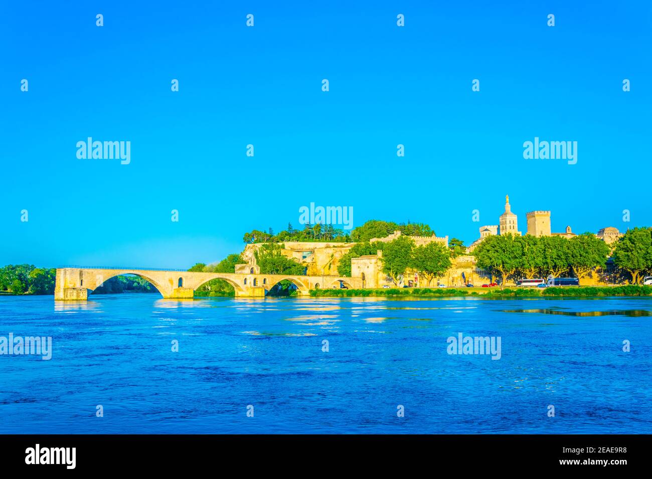 Cityscape of Avignon with Palais des Papes, Cathedral of Our Lady and ...