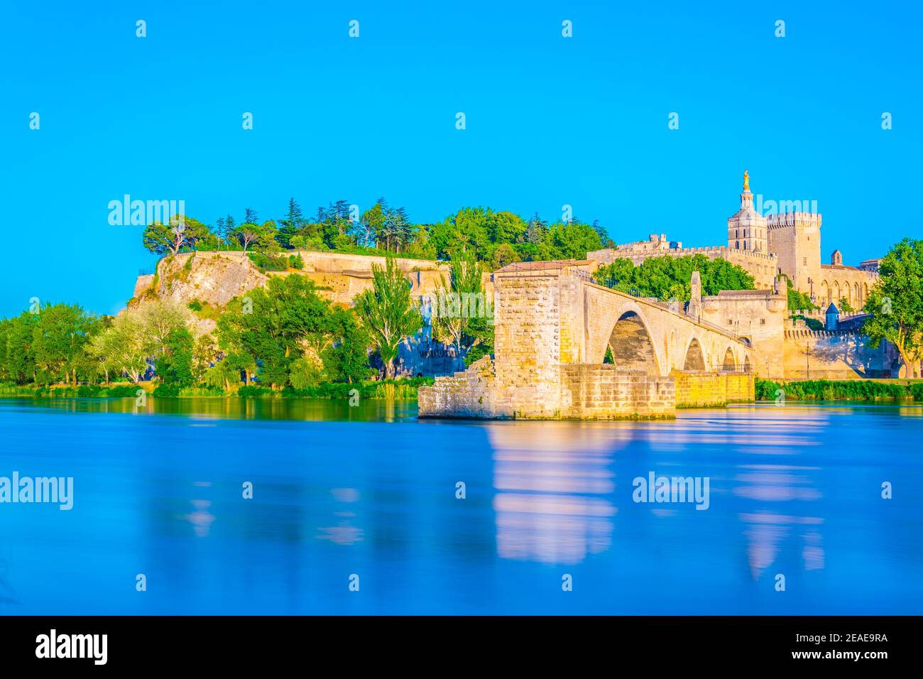 Cityscape of Avignon with Palais des Papes, Cathedral of Our Lady and ...