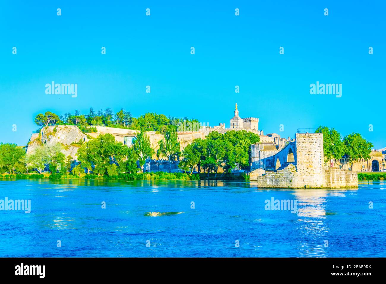 Cityscape of Avignon with Palais des Papes, Cathedral of Our Lady and ...