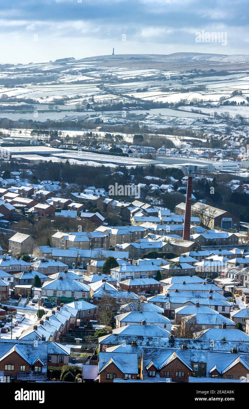 Haslingden, East Lancashire, England, 9th February 2021. A fresh ...
