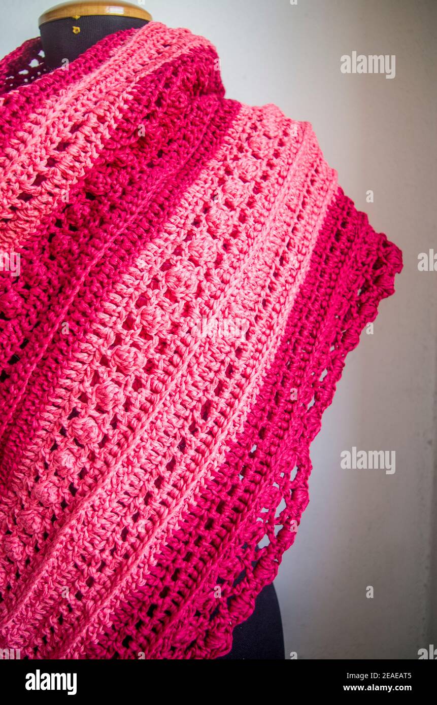 Red green knitted poncho hi-res stock photography and images - Alamy