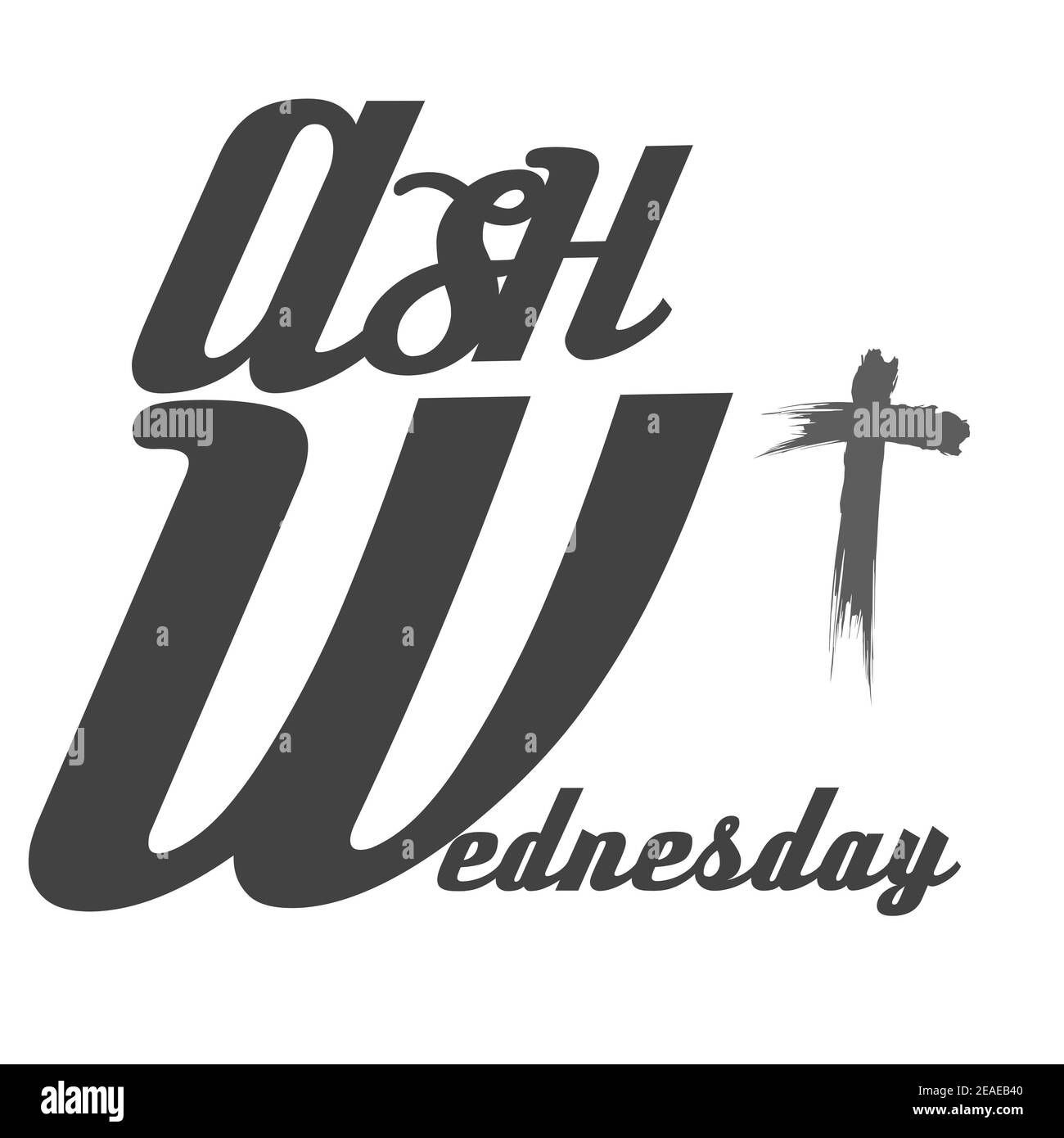 Illustration Ash Wednesday cards design Stock Photo - Alamy