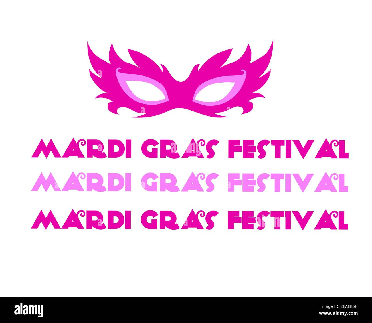 Illustration Mardi Gras carnival cards design Stock Photo - Alamy