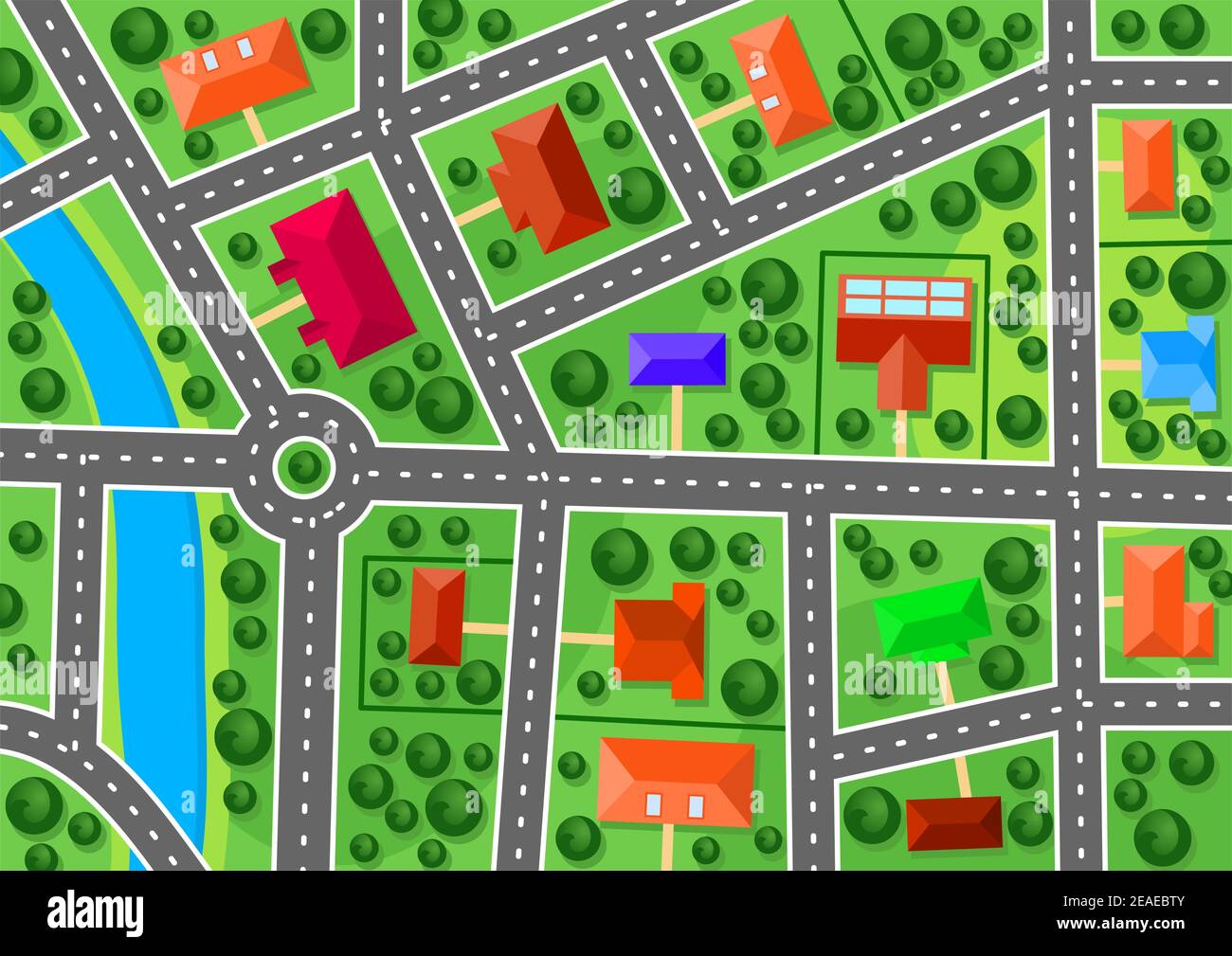 Map of suburb for real estate or navigation design Stock Vector Image ...