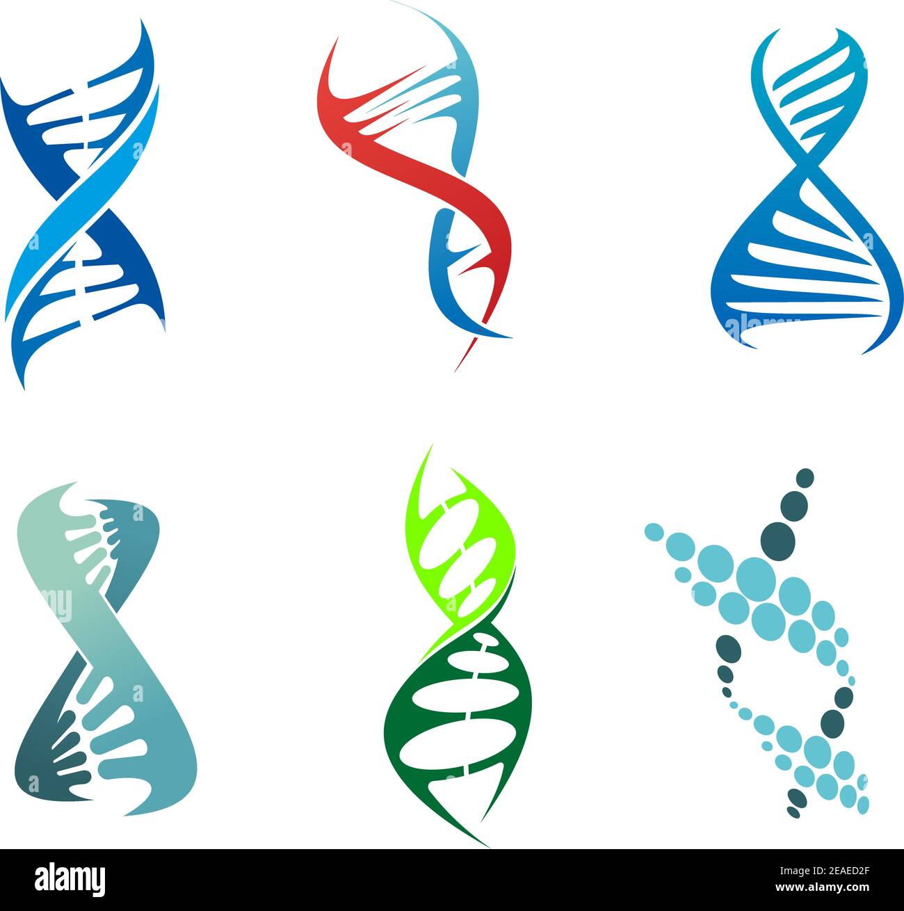 DNA and molecule symbols set for chemistry or biology concept design ...