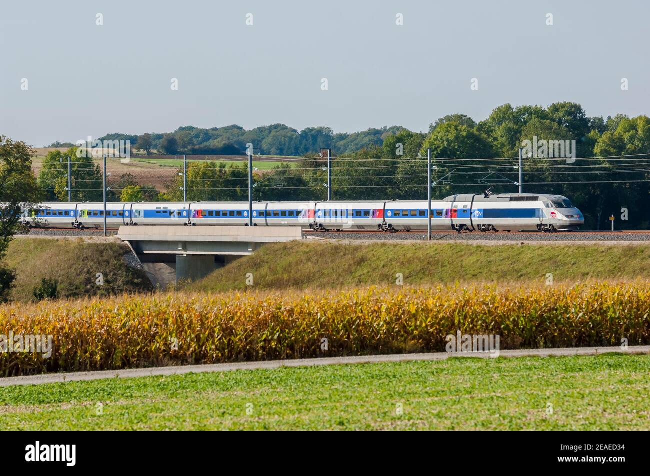 High speed train Tgv East European France. TGV Est Européen. Grand Est ...