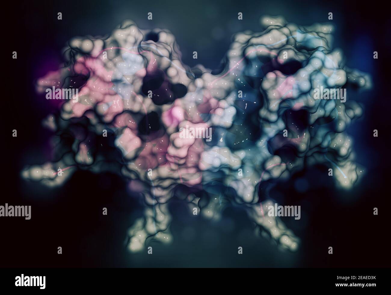Interferon gamma (IFNg) cytokine molecule, chemical structure ...