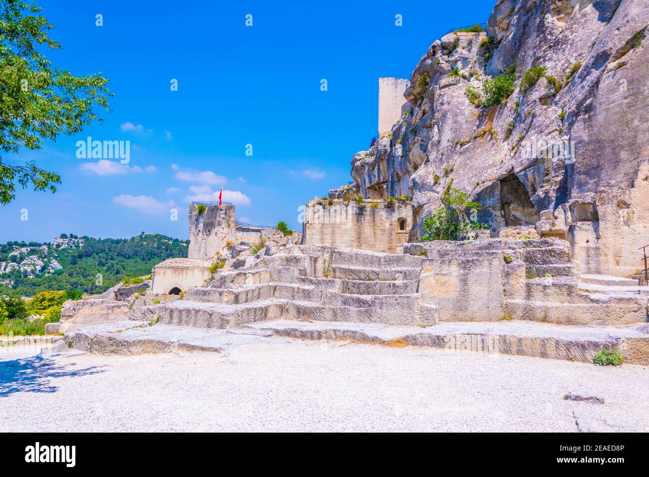 Chateau des Baux in Les Baux des Provence village in France Stock Photo ...