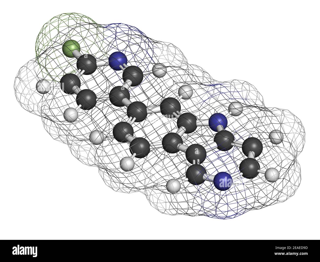 Flortaucipir (18F) diagnostic molecule. Radioactive diagnostic agent ...