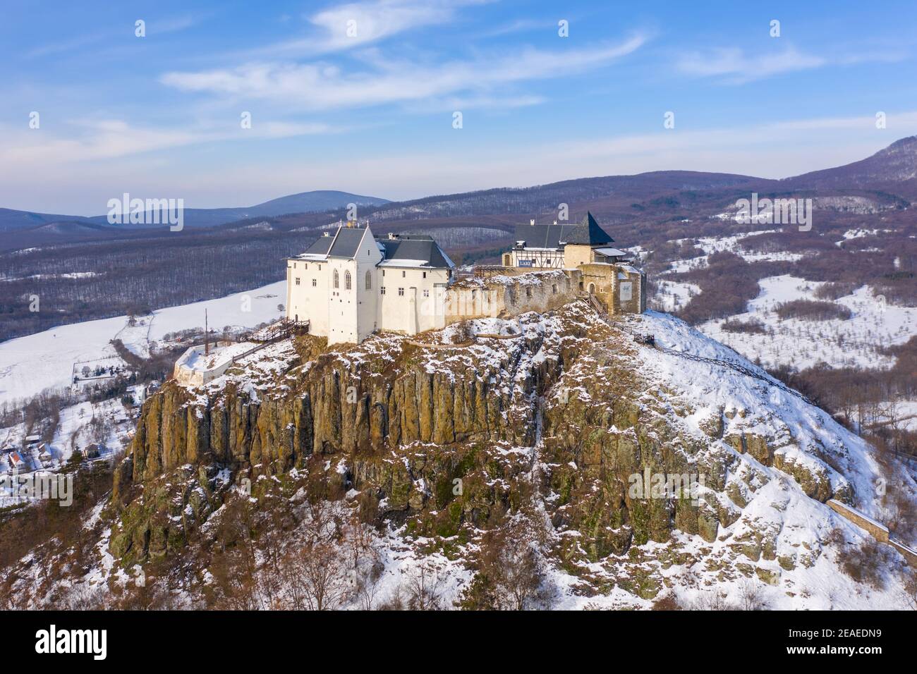 Snowy mountains and medieval castle hi-res stock photography and images ...