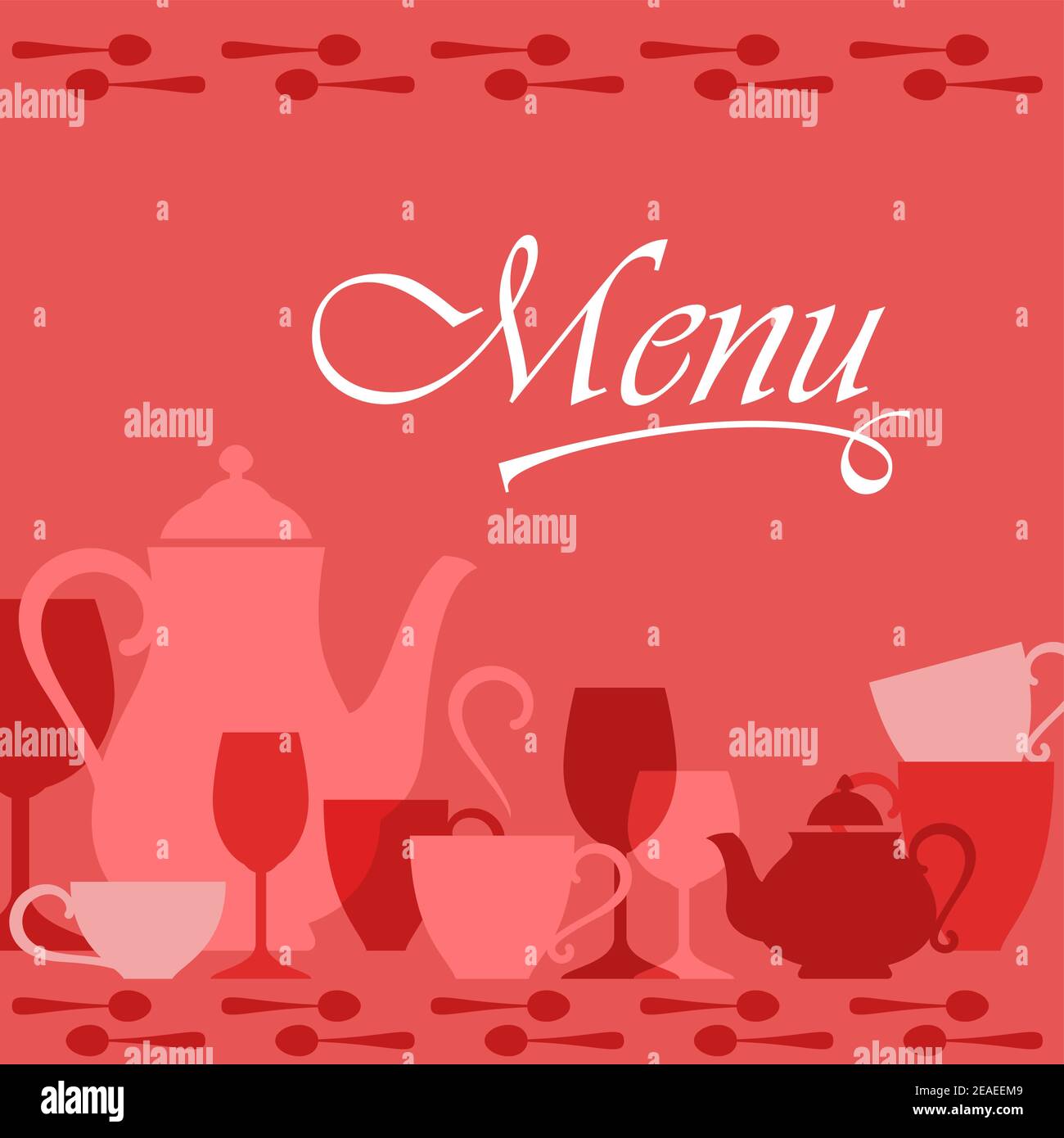 Restaurant menu cover with beverages and drinks Stock Vector Image ...