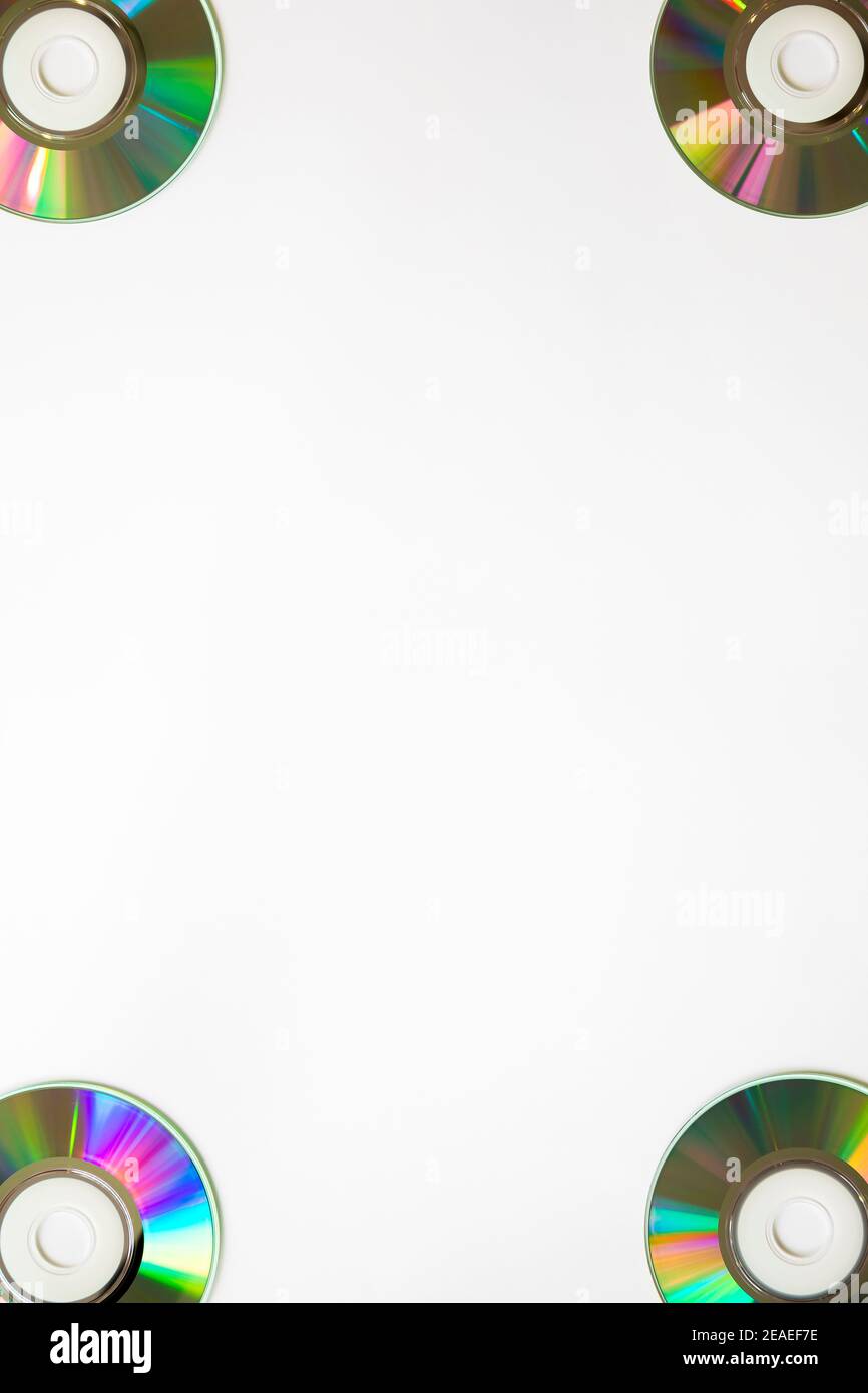 Stacked dvds isolated on white background Stock Photo - Alamy