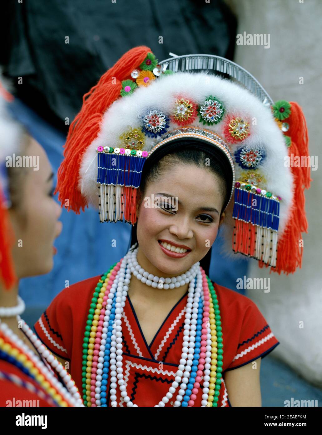 Asia,Taiwan, Taroko Gorgeportrait of a ,pretty smiling Ami Minority ...