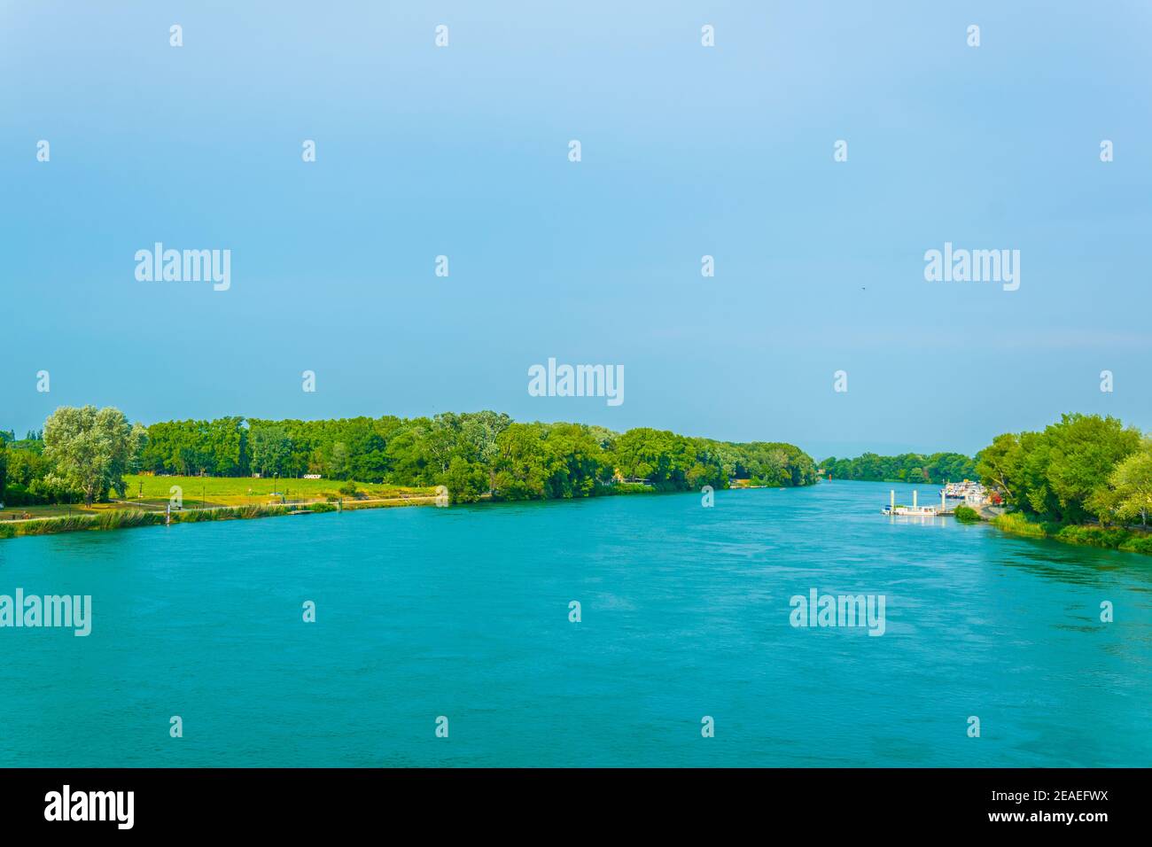 River rhone viewed from Pont d'Avignon, France Stock Photo - Alamy