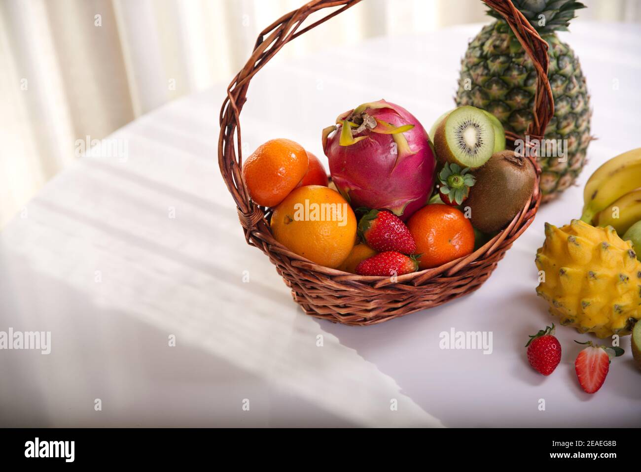 Assorted fruit basket Stock Photo - Alamy
