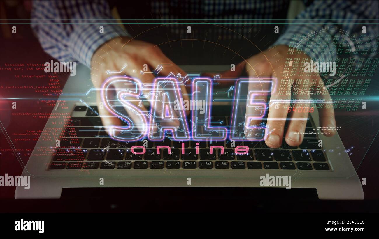 Sale advertising promotion. Seasonal shopping special offer, cyber ...